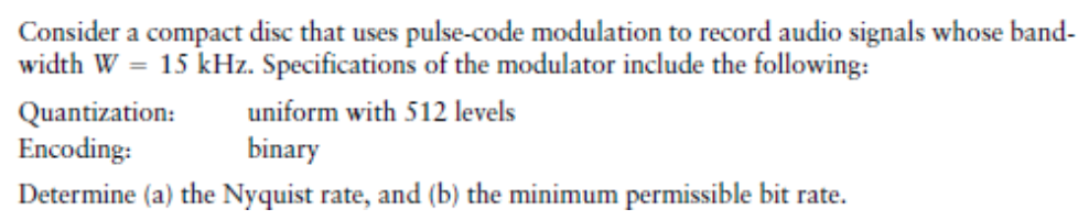 Solved Consider a compact disc that uses pulse-code | Chegg.com