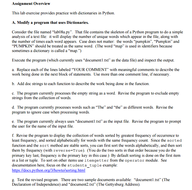 Solved Assignment overview This lab exercise provides | Chegg.com