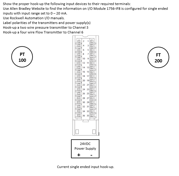 Solved Show the proper hook-up the following input devices | Chegg.com