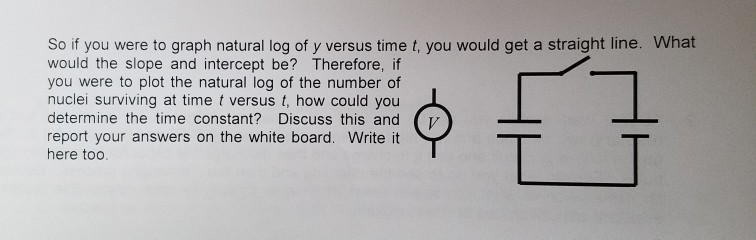 Solved 3. Exponential Decay: The time constant for any | Chegg.com