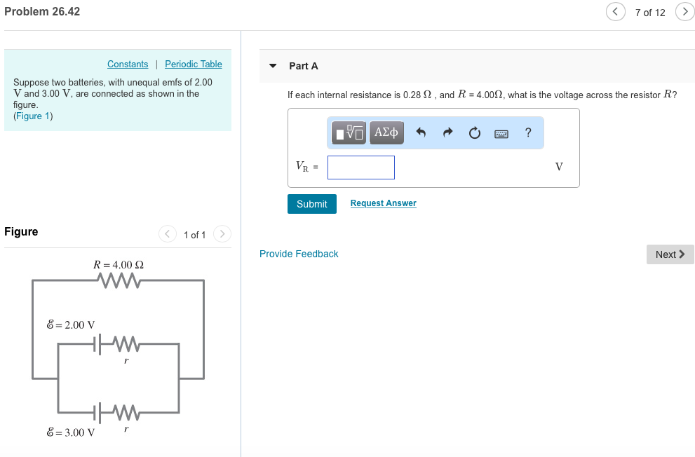 Solved Problem 26.42 7 of 12 > Constants | Periodic Table | Chegg.com