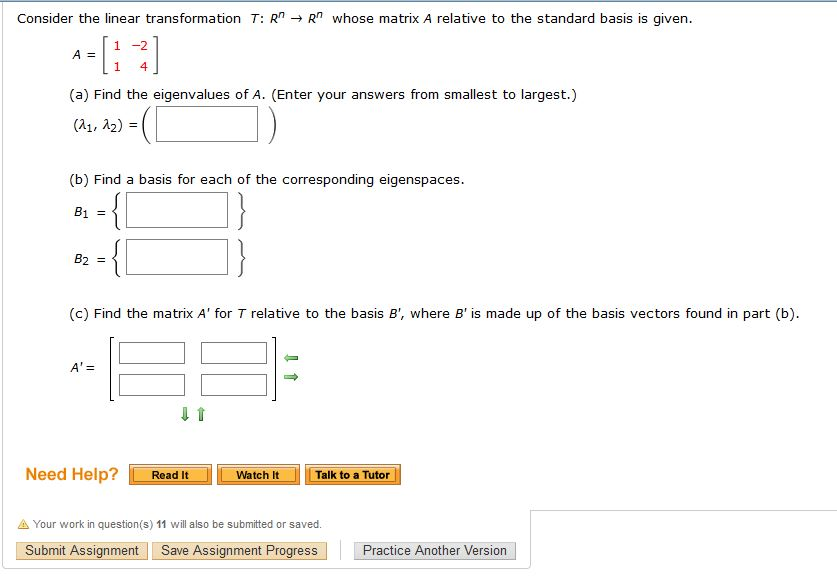 Solved consider the linear transformation T: Rn ? Rn whose | Chegg.com