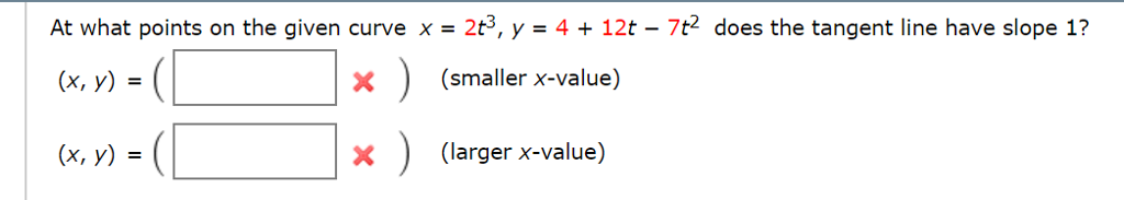 Solved At what points on the given curve x -2t3, y-4 12t - | Chegg.com