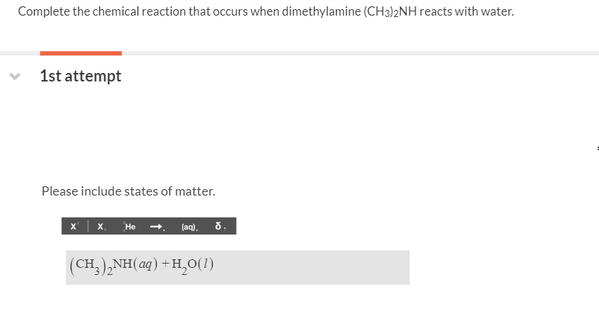 Solved Complete the chemical reaction that occurs when | Chegg.com