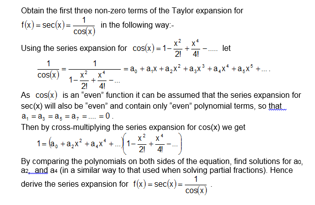 Solved Obtain the first three non-zero terms of the Taylor | Chegg.com