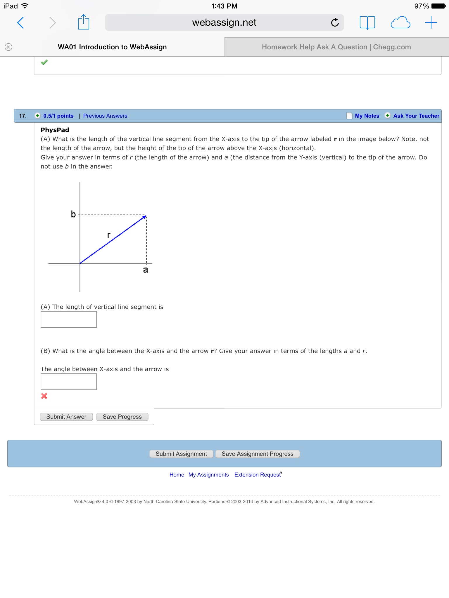 Solved (A) What is the length of the vertical line segment | Chegg.com