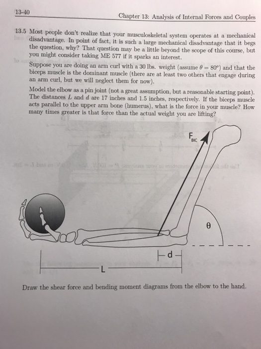 Solved 13-40 Chapter 13: Analysis of Internal Forces and | Chegg.com