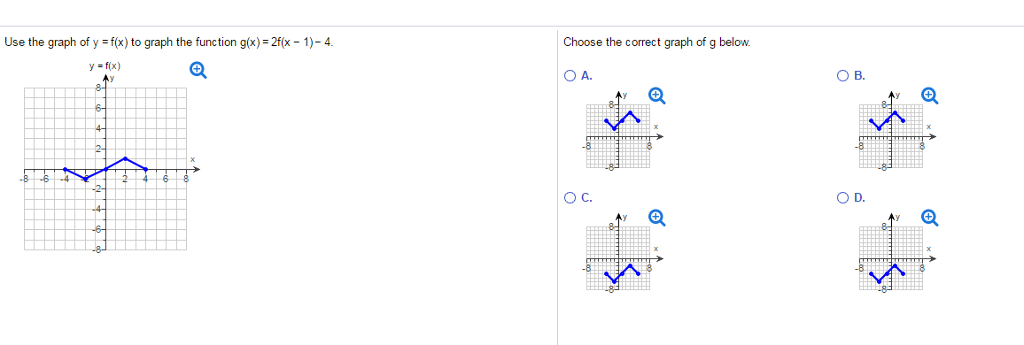 Solved Use the graph of y =f(x) shown below to graph the | Chegg.com