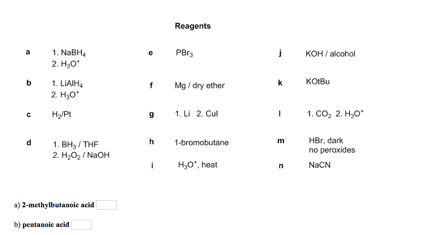 Solved How Would You Synthesize The Following Compounds From