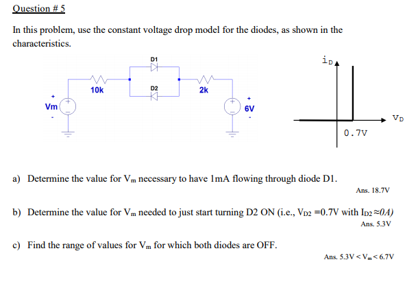 Solved Question #5 In this problem, use the constant voltage | Chegg.com