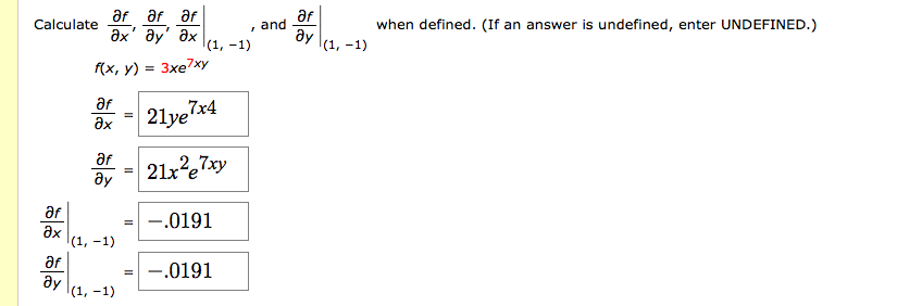 Solved Calculate when defined. (If an answer is undefined, | Chegg.com