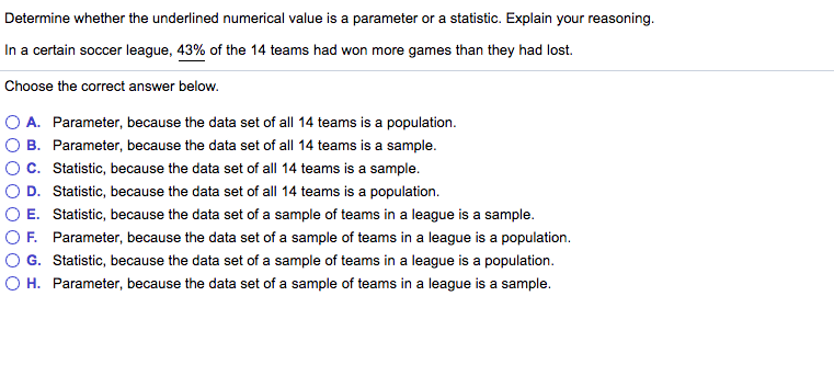 Solved Determine Whether The Underlined Numerical Value Is A
