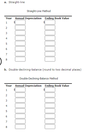Solved Straight-Line, Declining-Balance, | Chegg.com