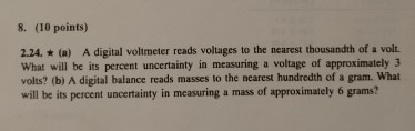Solved A digital voltmeter reads voltages to the nearest | Chegg.com