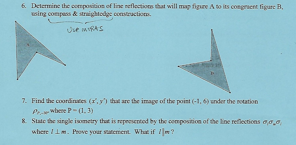 Solved 6. Determine the composition of line reflections that | Chegg.com