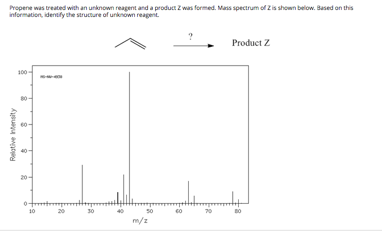 Solved Propene was treated with an unknown reagent and a | Chegg.com