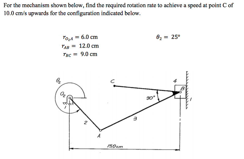 Solved For the mechanism shown below, find the required | Chegg.com