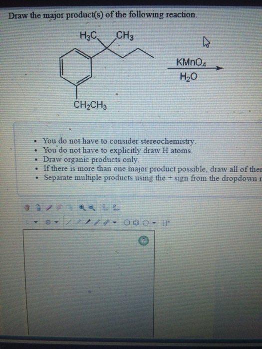 Solved Draw The Major Product S Of The Following Reaction