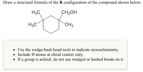 Solved Draw a structural formula of the R configuration of | Chegg.com