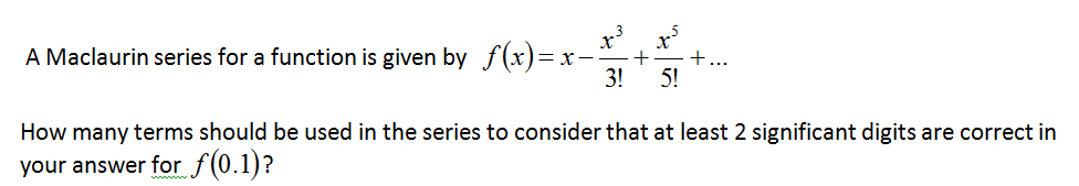 Solved A Maclaurin series for a function is given by f(x) = | Chegg.com