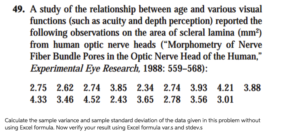 Solved A study of the relationship between age and various | Chegg.com
