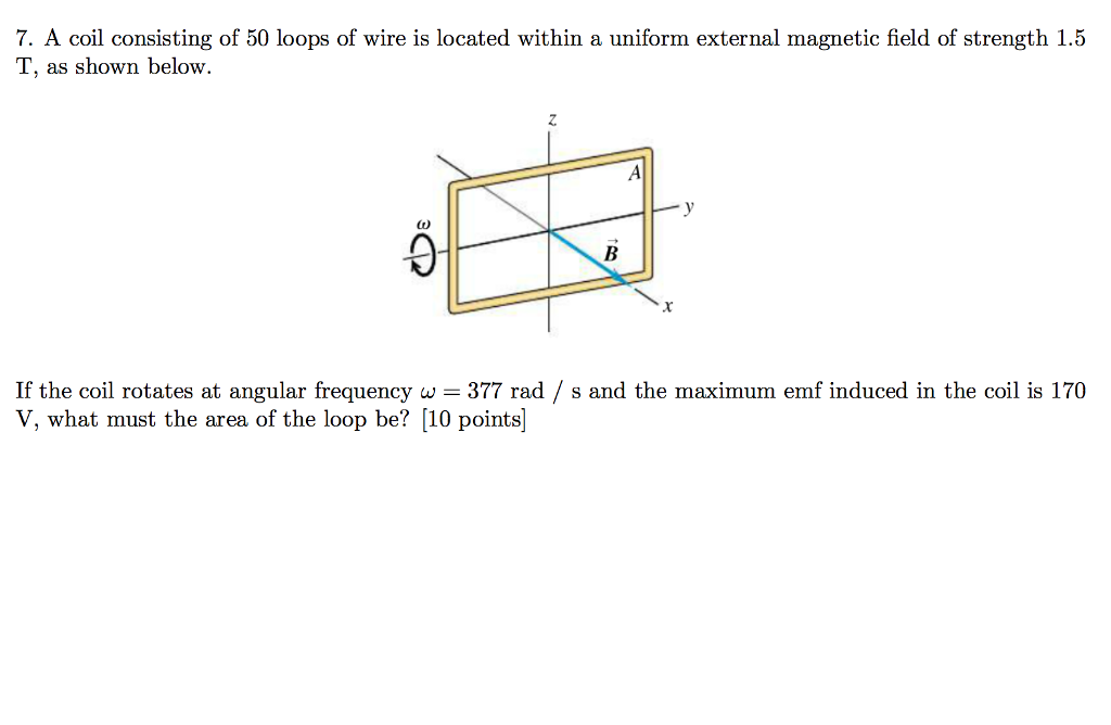 Solved A coil consisting of 50 loops of wire is located | Chegg.com