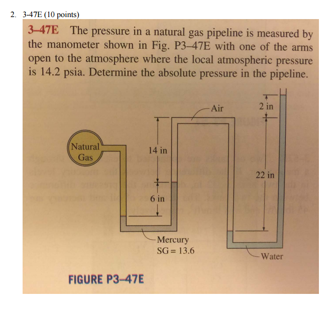 Solved The pressure in a natural gas pipeline is measured by | Chegg.com Solved The pressure in a natural gas pipeline is measured by | Chegg.com
