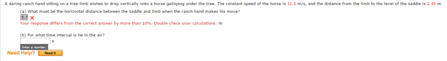 Solved A daring ranch hand sitting on a tree limb wishes to | Chegg.com