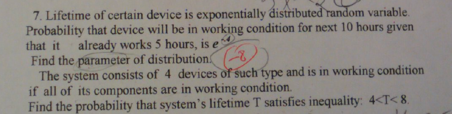 Solved Lifetime of certain device is exponentially | Chegg.com