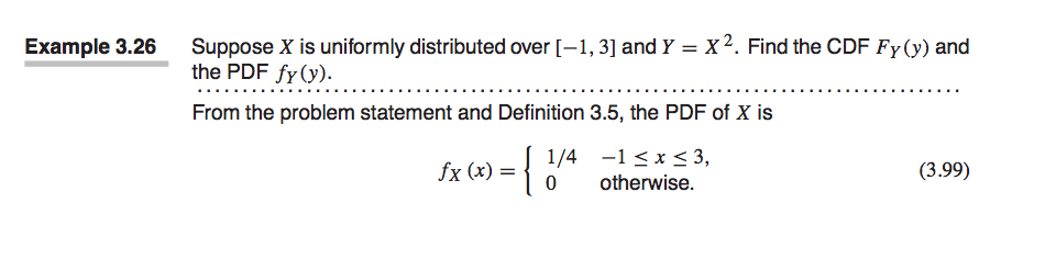 Solved Example 3.26 Suppose X is uniformly distributed over | Chegg.com