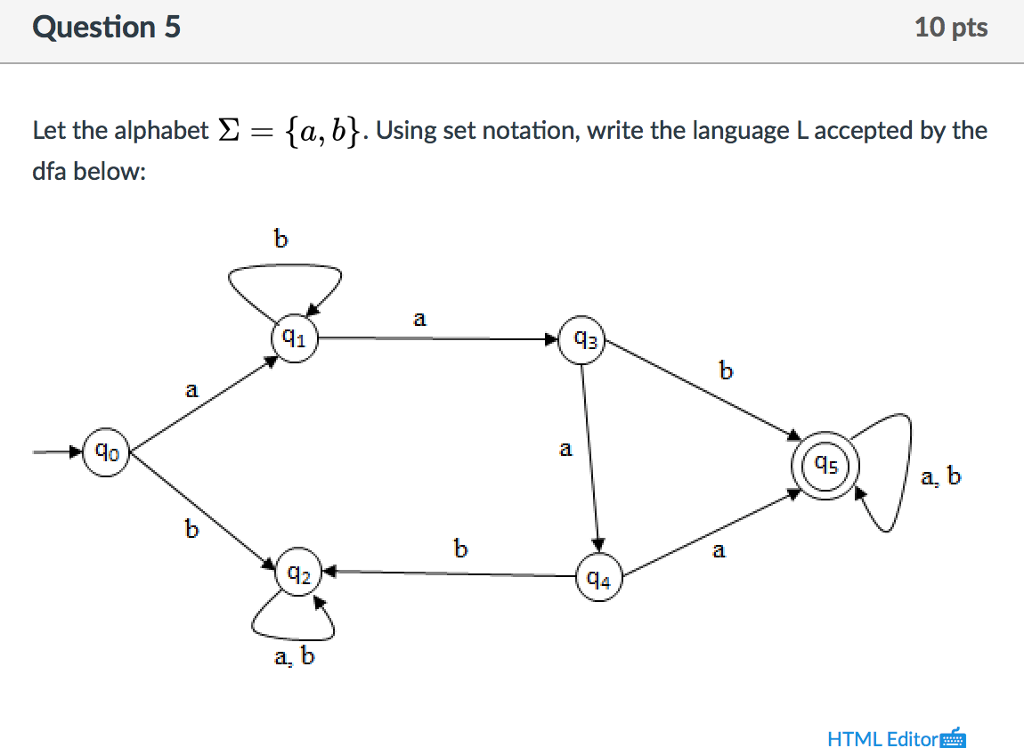 Solved Let the alphabet sigma = {a, b}. Using set notation, | Chegg.com