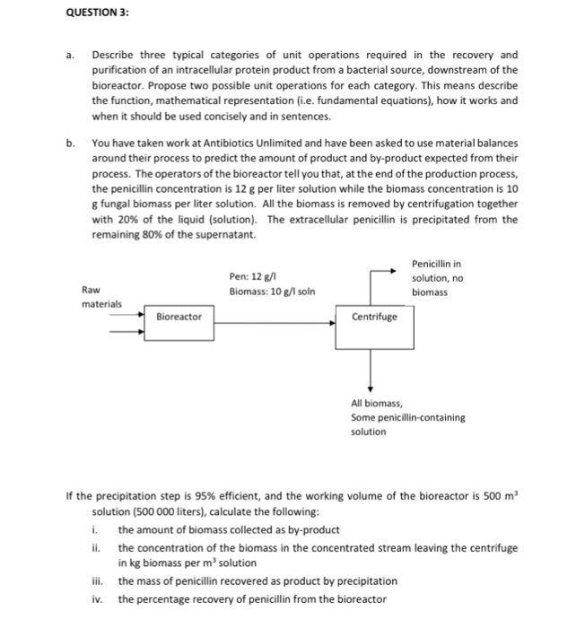 Solved Describe three typical categories of unit operations | Chegg.com
