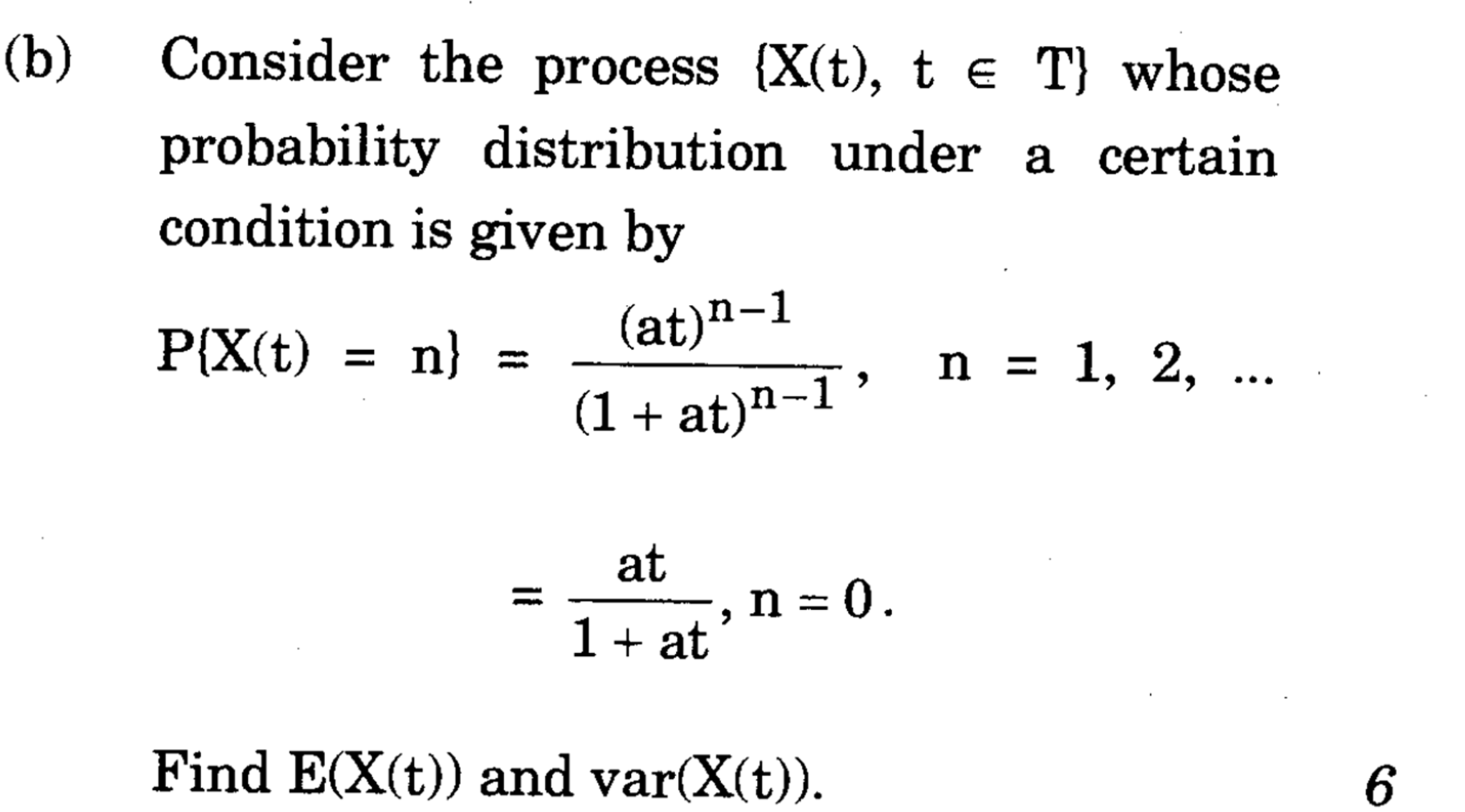 Consider the process {X(t), t epsilon T} whose | Chegg.com