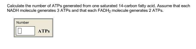 Solved: Calculate The Number Of ATPs Generated From One Sa... | Chegg.com