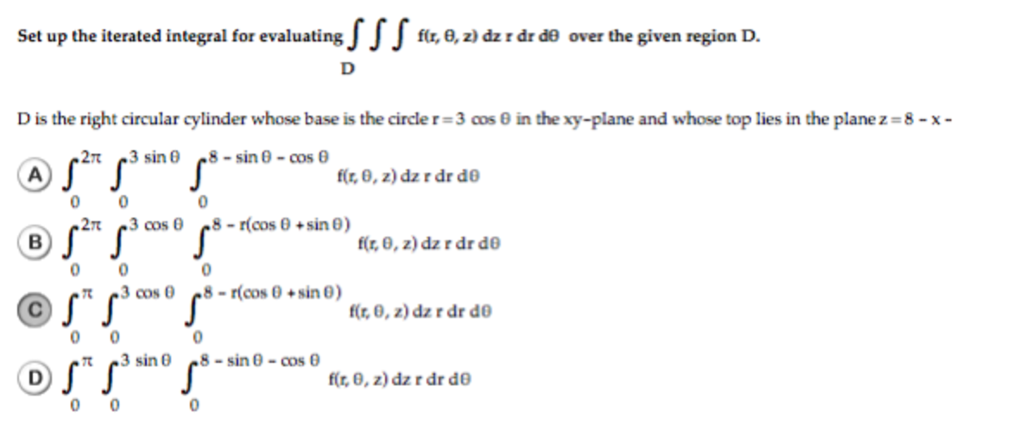 Solved Set up the iterated integral for evaluating integral_ | Chegg.com Solved Set up the iterated integral for evaluating integral_ | Chegg.com