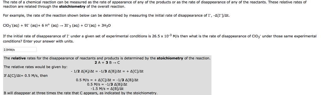 Solved The rate of a chemical reaction can be measured as | Chegg.com
