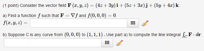 Solved Consider the vector field F(x, y, z) = (4z + 3y)i + | Chegg.com