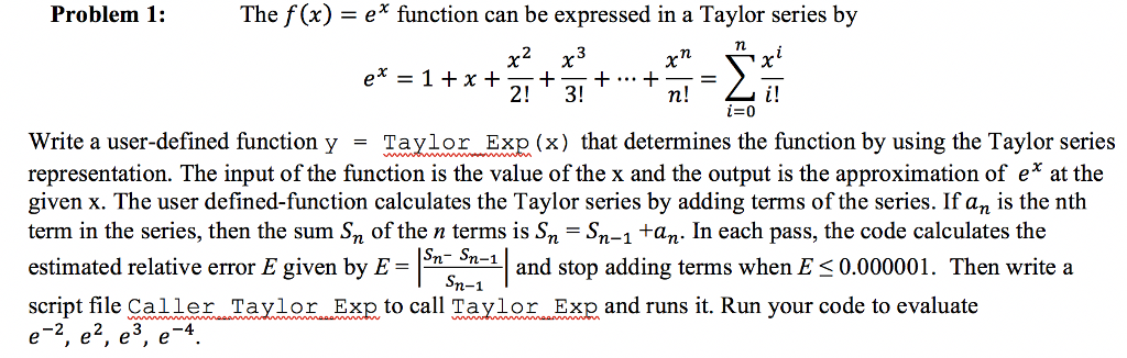 Solved Problem 1: The f()function can be expressed in a | Chegg.com