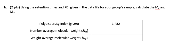 Solved This is for a polymer chemistry lab. The information | Chegg.com