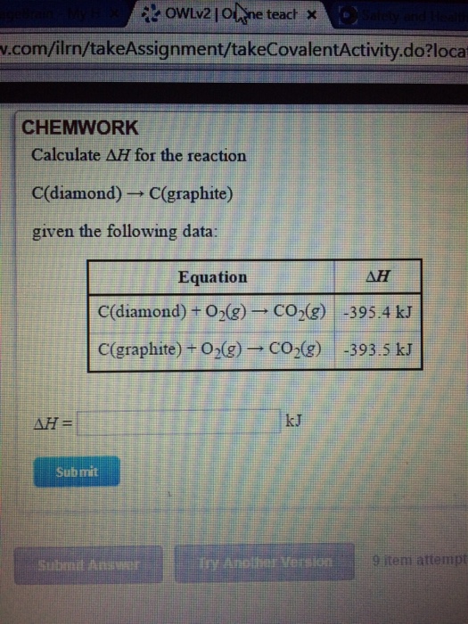 Solved Calculate Delta H for the reaction given the | Chegg.com