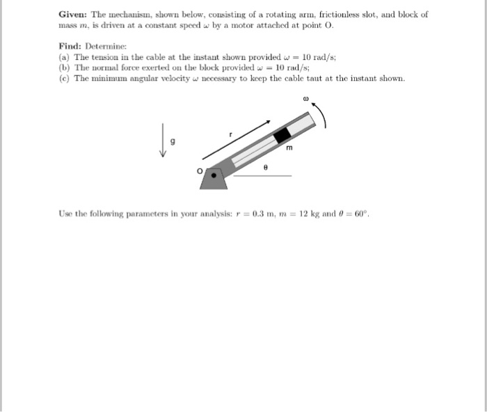 Solved The mechanism, shown below, consisting of a rotation | Chegg.com