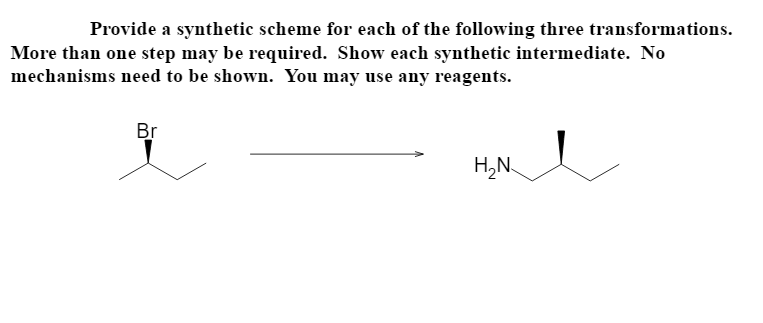 Solved Provide A Synthetic Scheme For Each Of The Following