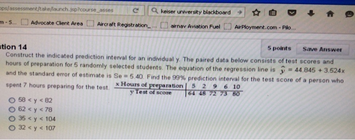 Solved Construct the indicated prediction interval for an | Chegg.com