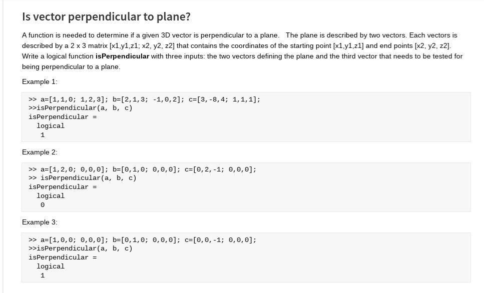 Solved Is vector perpendicular to plane? The plane is | Chegg.com