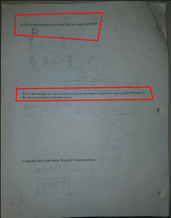 Solved Test corrections for my calculus class, please only | Chegg.com