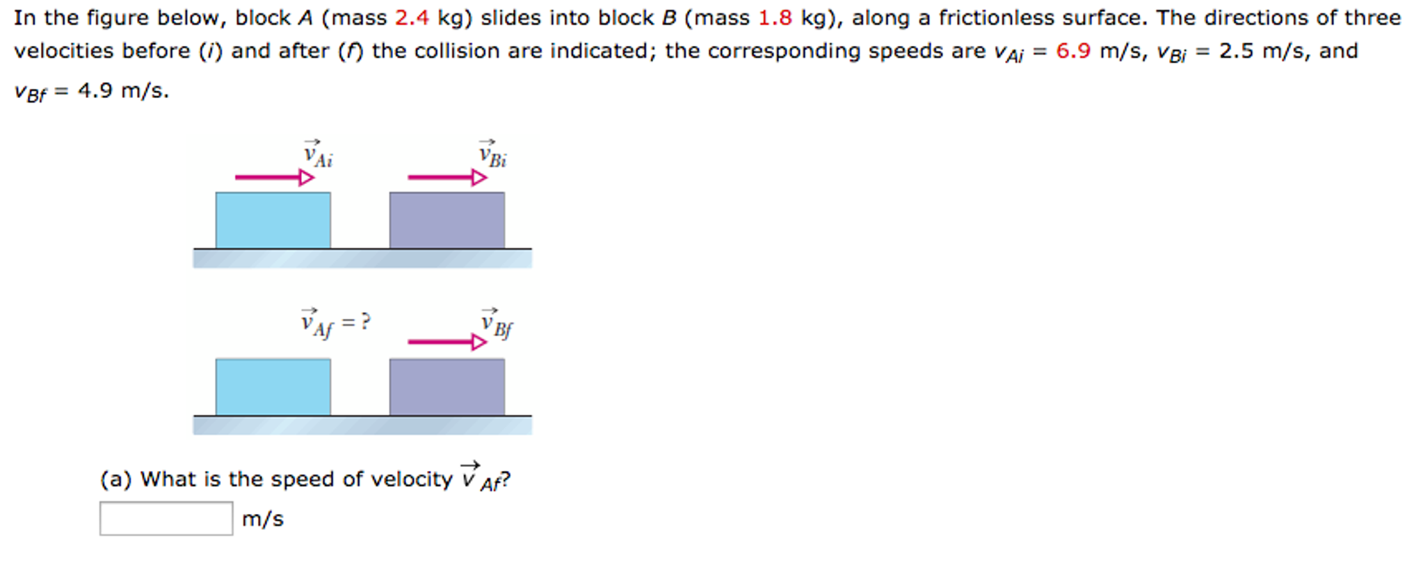 Solved In the figure below, block A (mass 2.4 kg) slides | Chegg.com