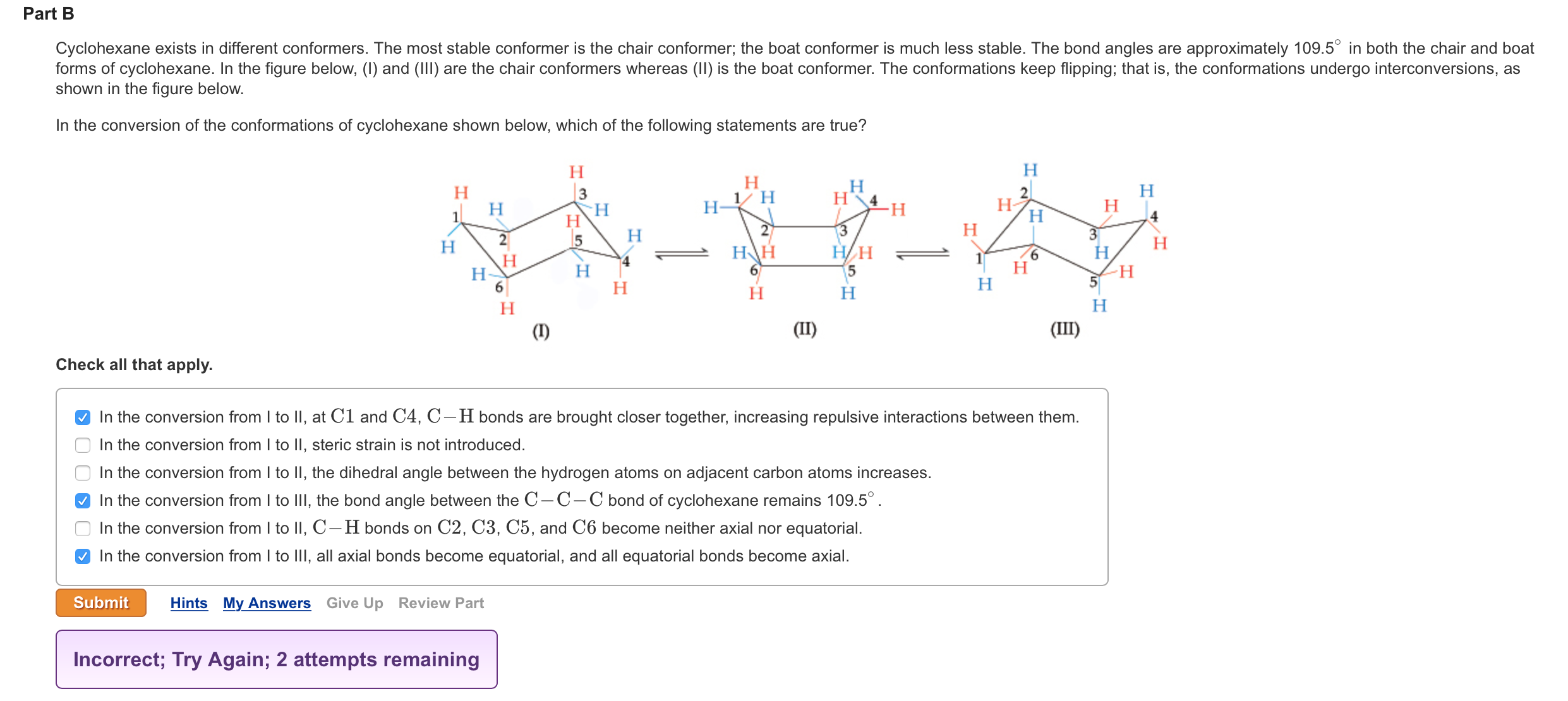 Cyclohexane Bond Angles