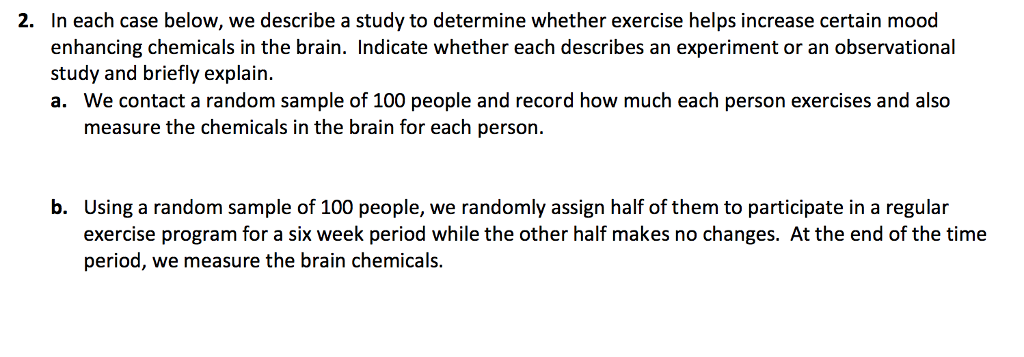 Solved In each case below, we describe a study to determine | Chegg.com