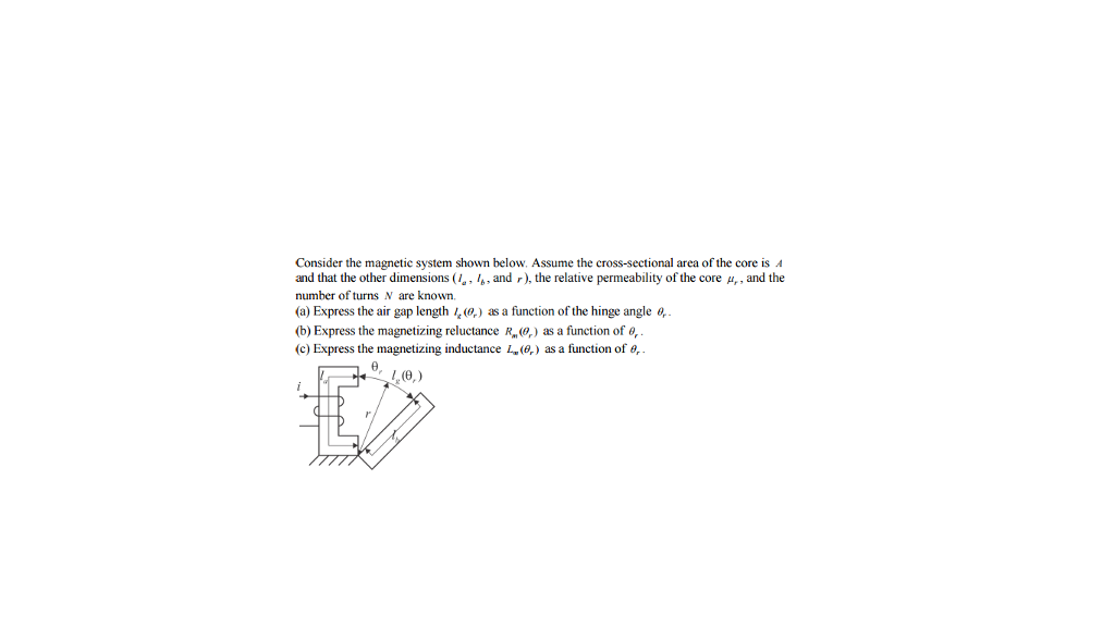 Solved Consider the magnetic system shown below Assume the | Chegg.com