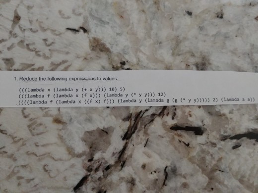 Solved 1. Reduce the following expressions to values: | Chegg.com